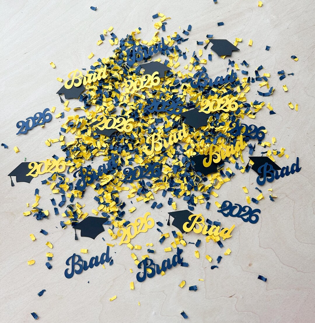 Personalized Graduation Confetti: Grad Decor Custom School Colors ...
