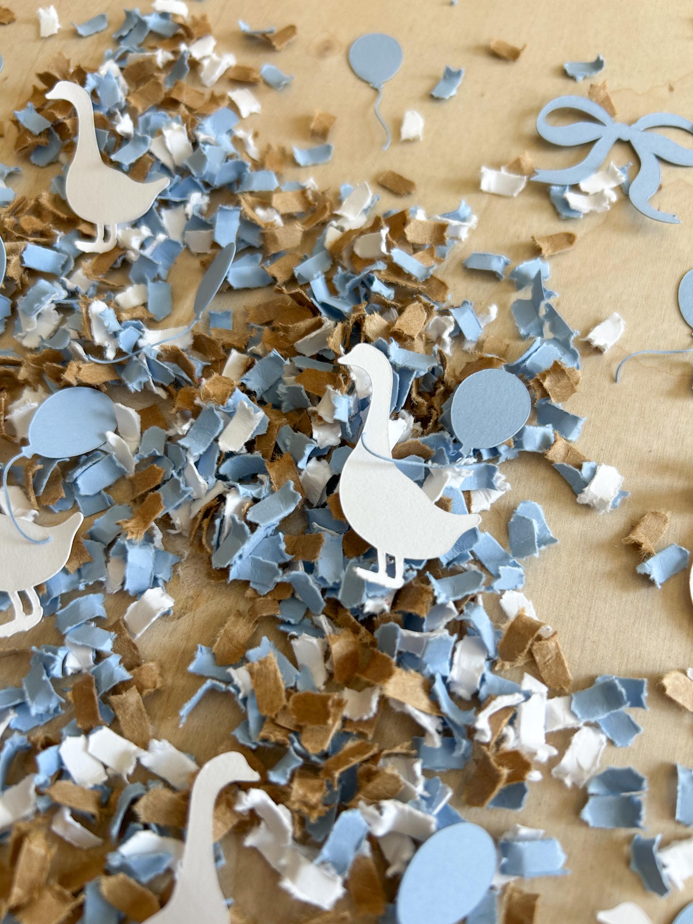Goose Confetti: One Silly Goose Birthday Blue Balloons, Party ...