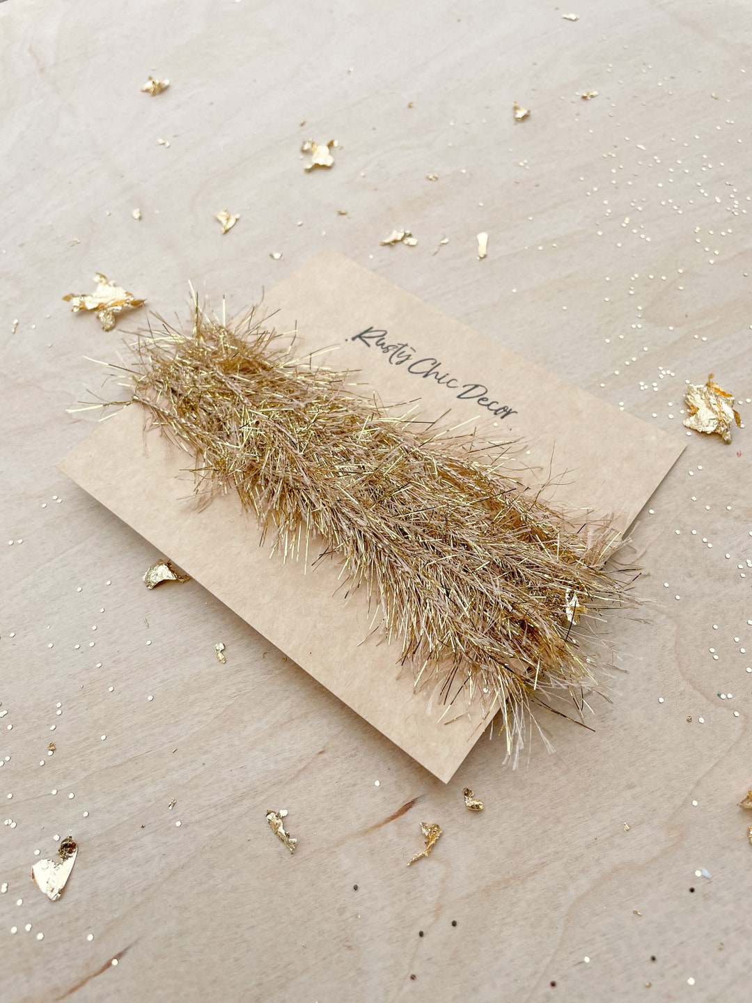 Gold Tinsel Ribbon: Sparkly Decorative Gift Wrap Trim (6 Yards) - Etsy