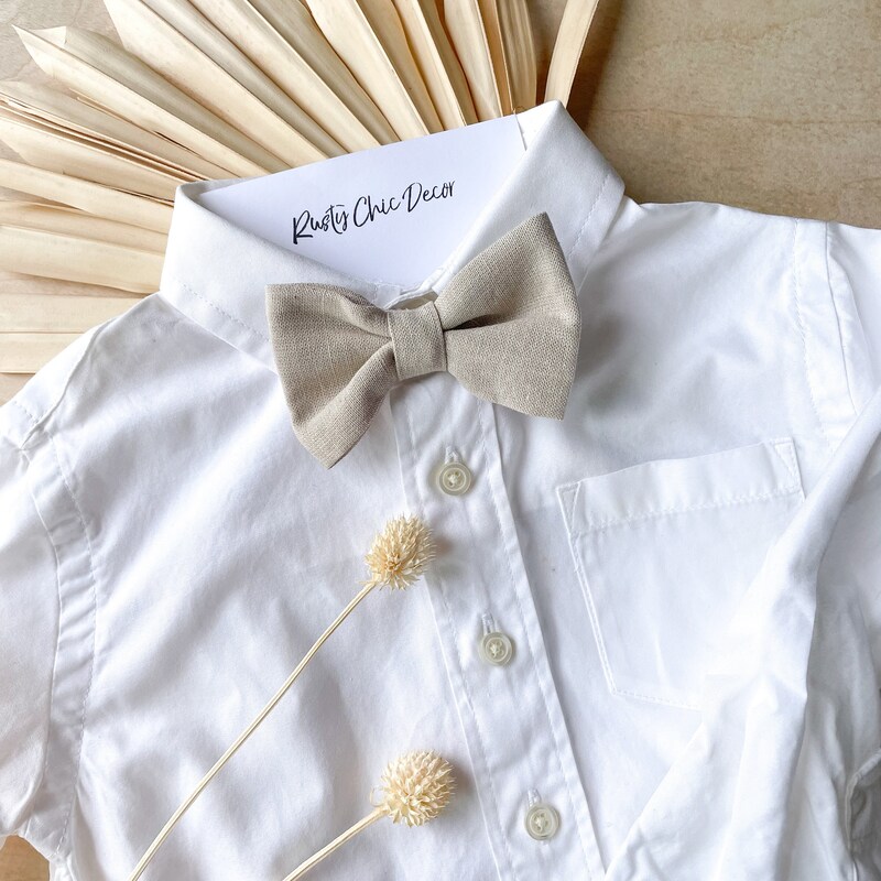 Beige Bow Tie - Etsy