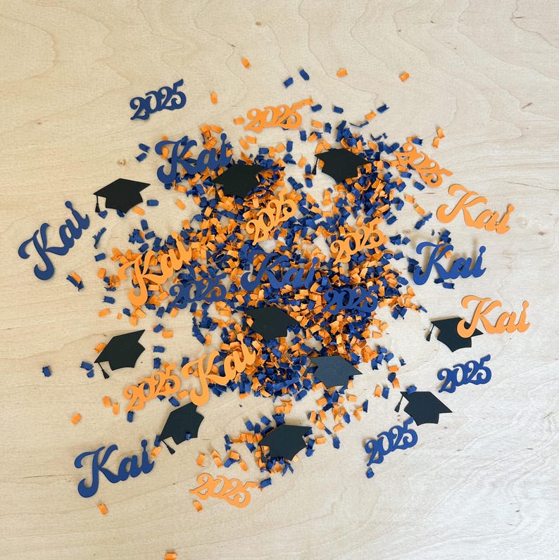 Personalized Graduation Confetti: Grad Decor Custom School Colors ...