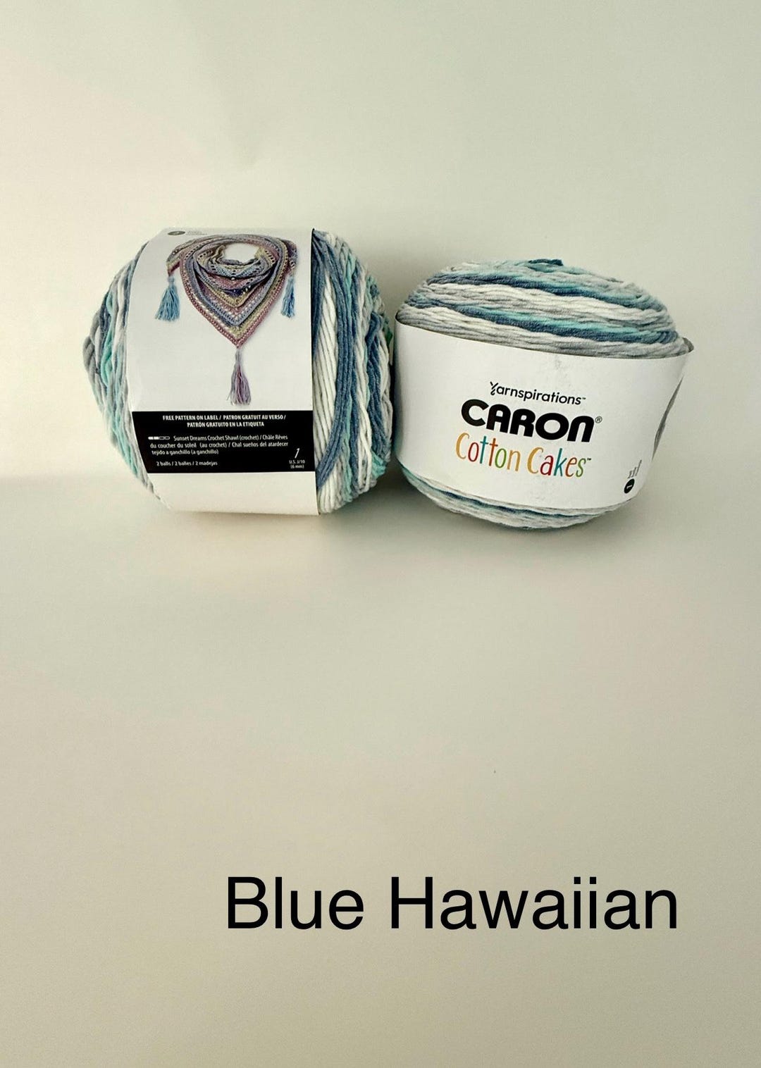 Destash Sale / Blue Hawaiian Color / Yarnspirations CARON COTTON Cakes ...