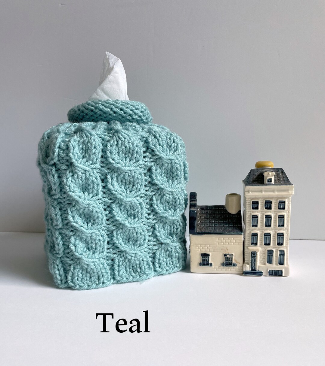 Modern Teal Blue Tissue Box Cover Chic Cube Facial Tissue Box Cover Box ...