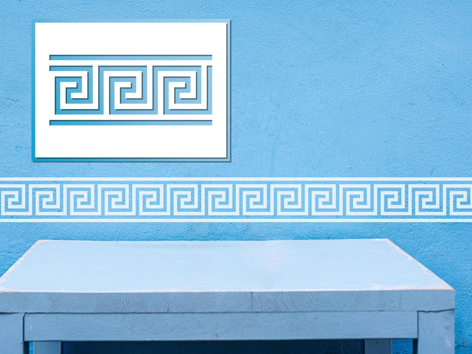 Border Stencil - Greek Pattern Meander #1 - Wall Art Crafting Design - Etsy