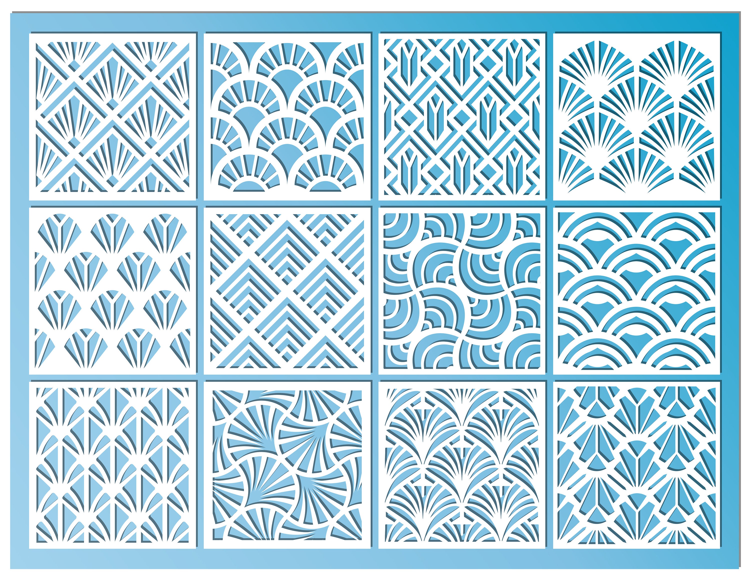Stencil Set 12 PIECES Art Deco Pattern Set 2 Reusable Art - Etsy Australia