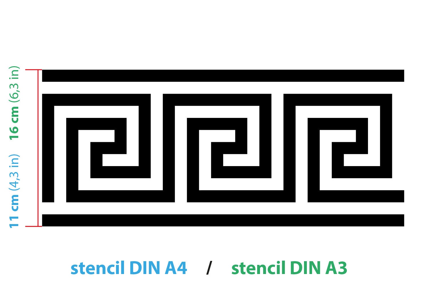 Border Stencil - Greek Pattern Meander #1 - Wall Art Crafting Design - Etsy
