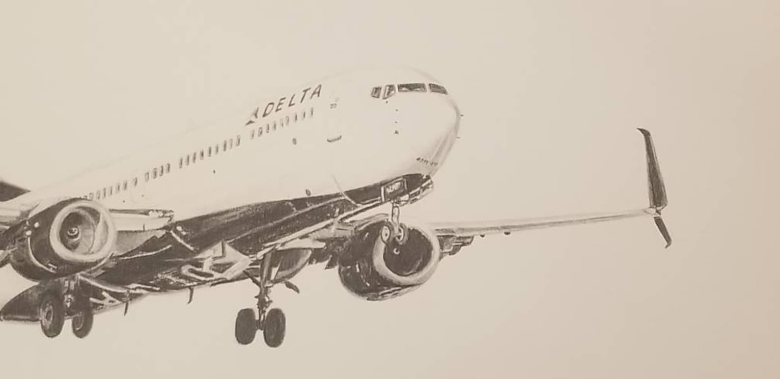 Delta Airlines 737 Custom Art Print for Pilot, Flight Attendant, Travel ...