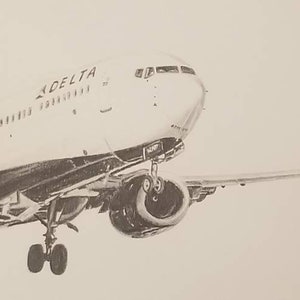 Delta Airlines 737 Custom Art Print for Pilot, Flight Attendant, Travel ...