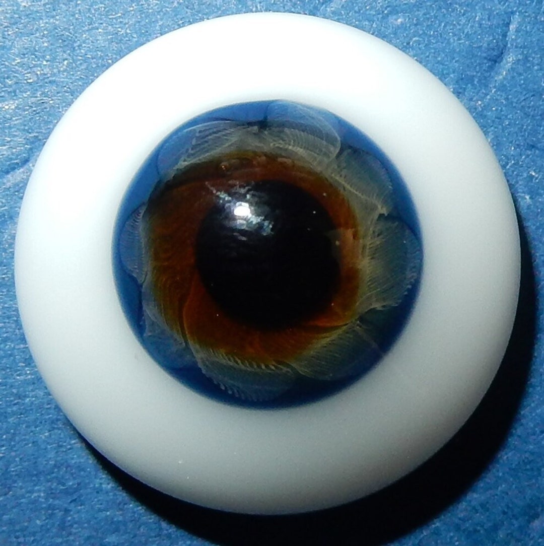 German Glass Eyes: Solid Half Round Flat Back Blue Topaz #32426 - Etsy