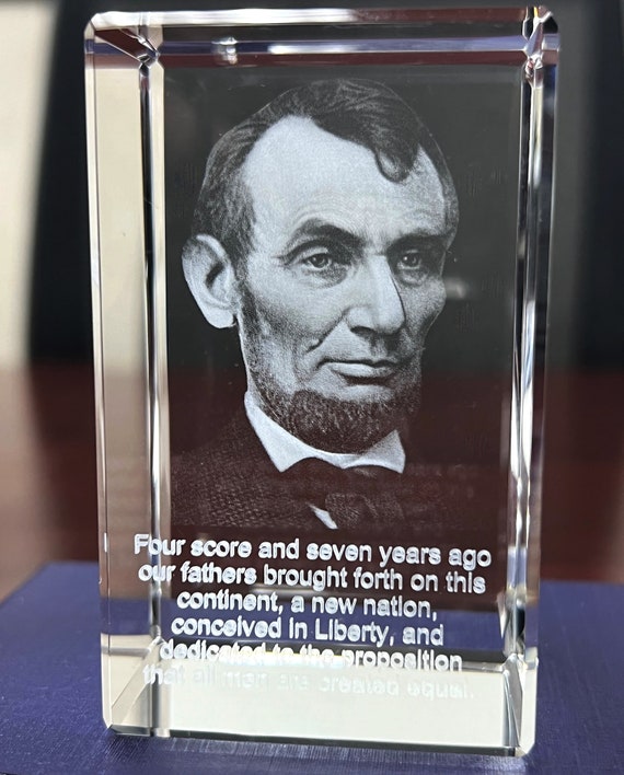 Abraham Lincoln and the Gettysburg Address Inside a Highly - Etsy