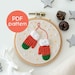 Embroidery Pattern - COZY MITTENS, Winter and Christmas PDF Pattern ...