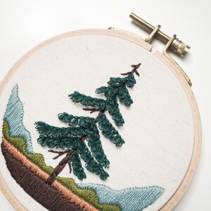Hand Embroidery Pattern - Pine Tree Embroidery, Intermediate Level ...