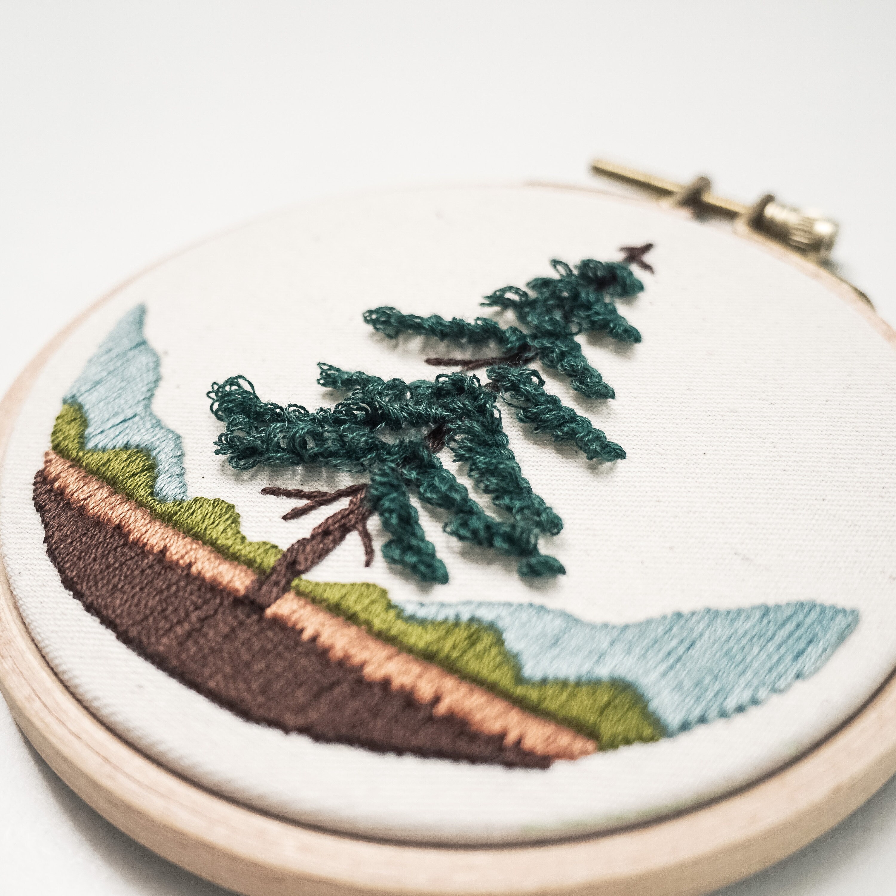 Hand Embroidery Pattern Pine Tree Embroidery Intermediate - Etsy