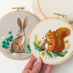Hand Embroidery - SQUIRREL Pattern, Beginner Step by Step Video ...