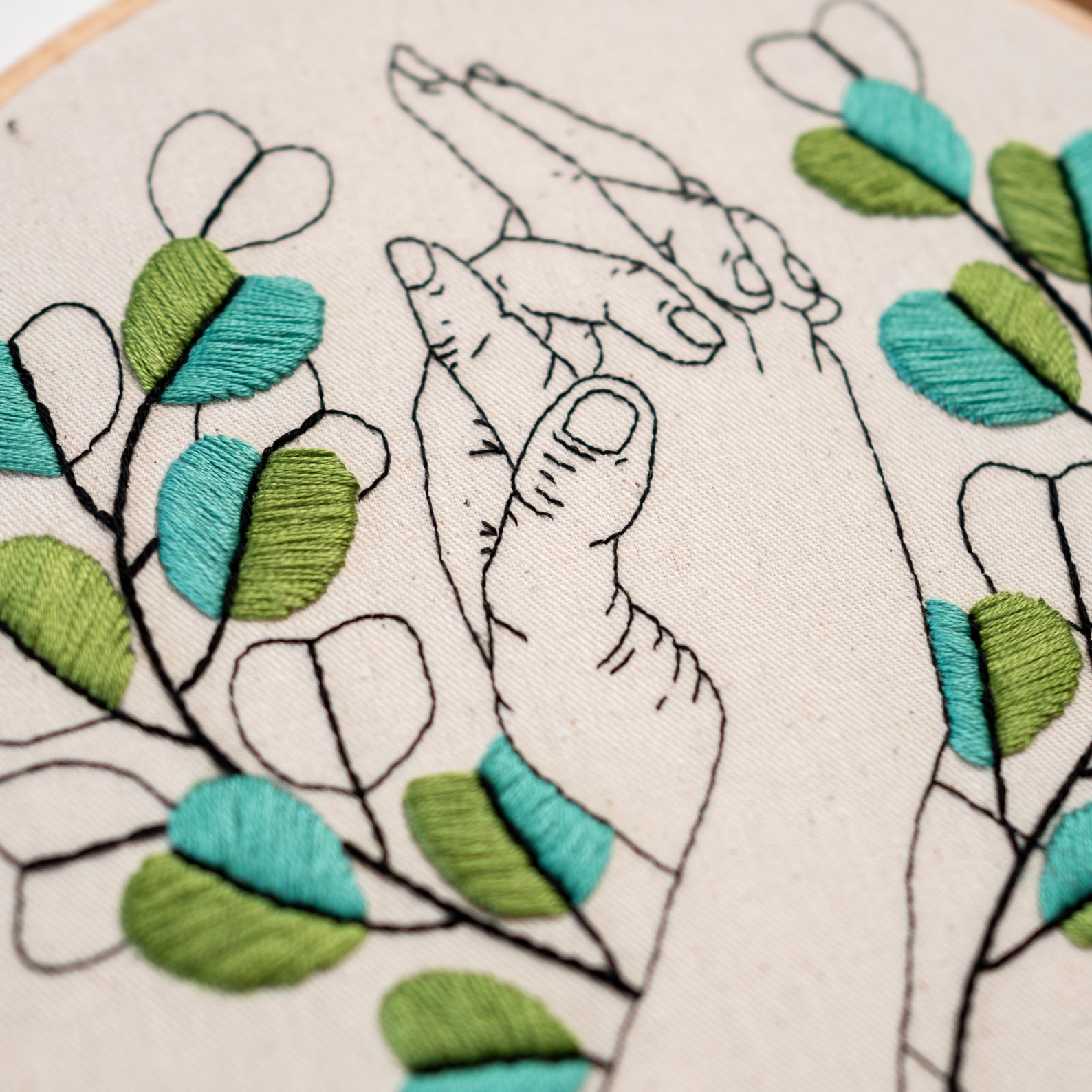 Hand Embroidery Pattern HOLDING HANDS Beginner Level PDF - Etsy