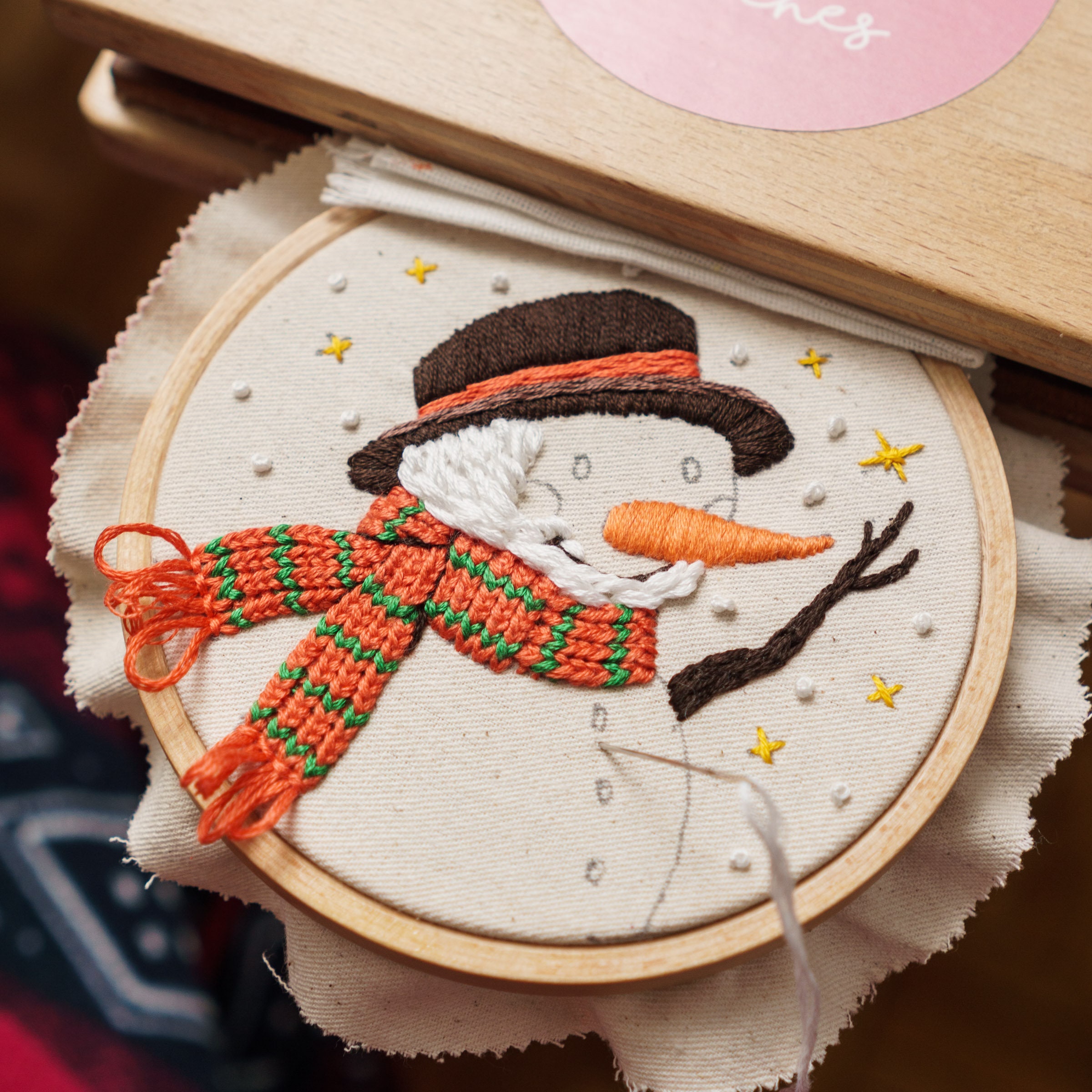Embroidery Pattern the SNOWMAN Winter and Christmas PDF - Etsy