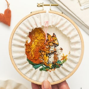 Hand Embroidery - SQUIRREL Pattern, Beginner Step by Step Video ...
