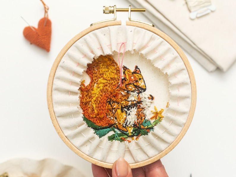 Hand Embroidery - SQUIRREL Pattern, Beginner Step by Step Video ...