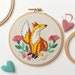Hand Embroidery FOX Embroidery Pattern With Flowers, Beginner ...