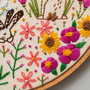 PDF Embroidery - Spring Bunnies Pattern, Beginner Embroidery With Video ...