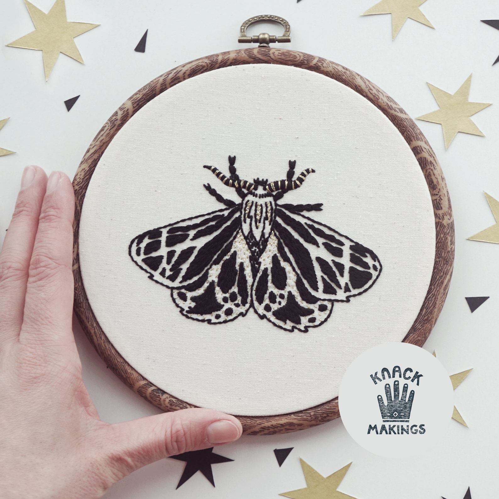 Hand Embroidery Pattern the Moth Beginner Embroidery PDF - Etsy