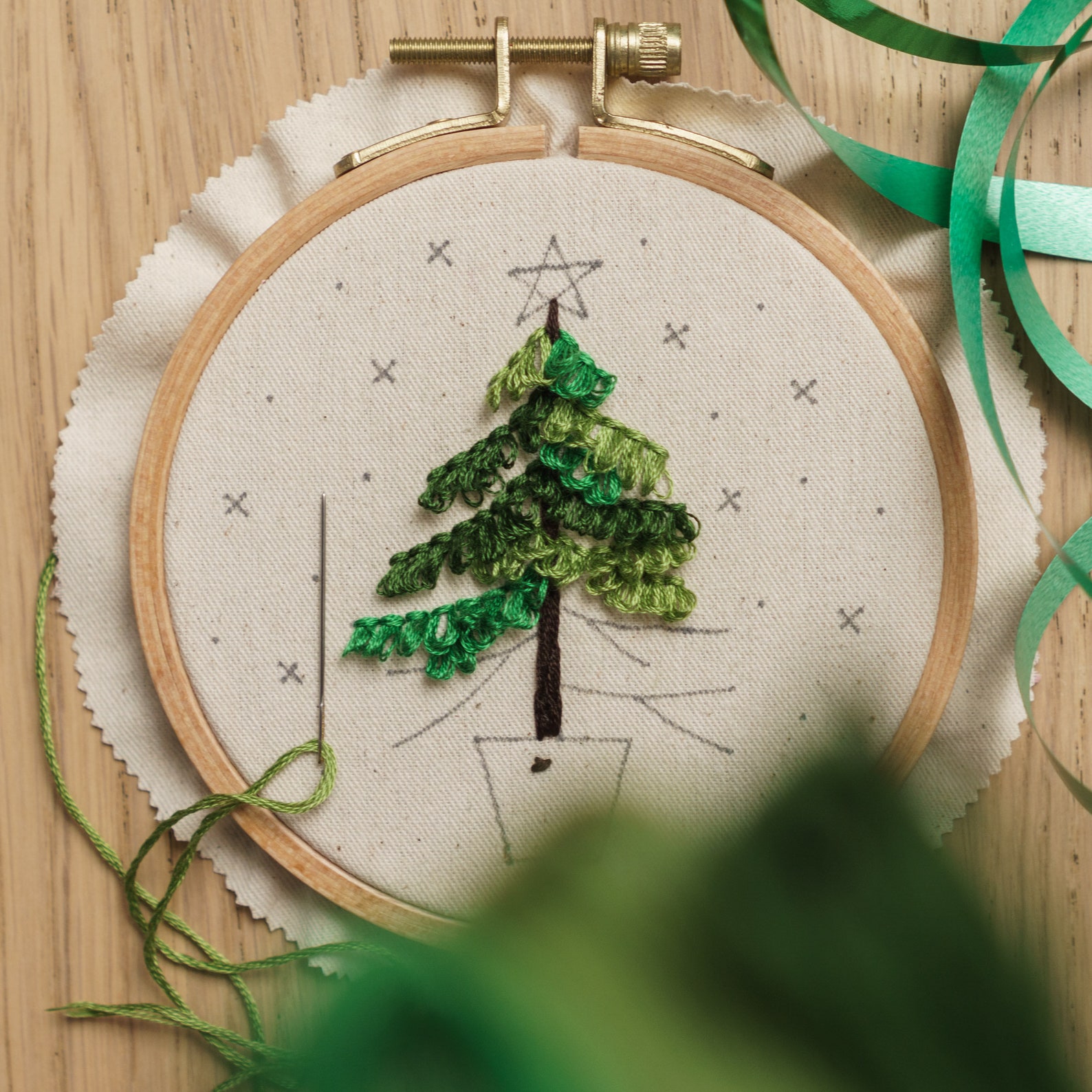 Embroidery Pattern CHRISTMAS TREE Hand Embroidery Pattern - Etsy
