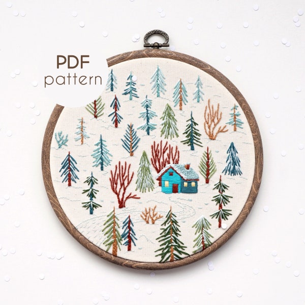 Christmas Tree Hand Embroidery Pattern Beginner Christmas - Etsy Canada
