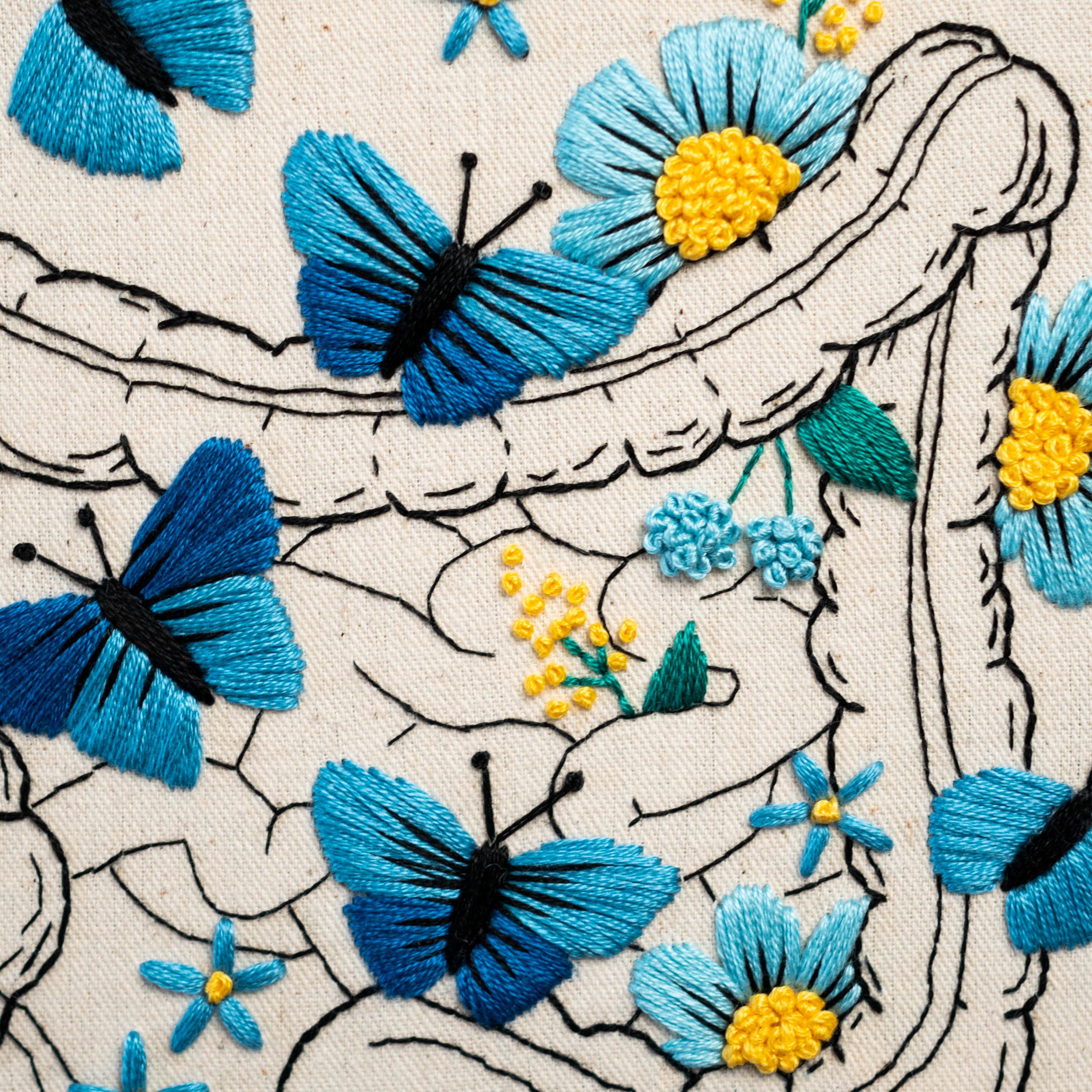 Floral Colon Embroidery Pattern: Anatomical Art (PDF Pattern) - Etsy