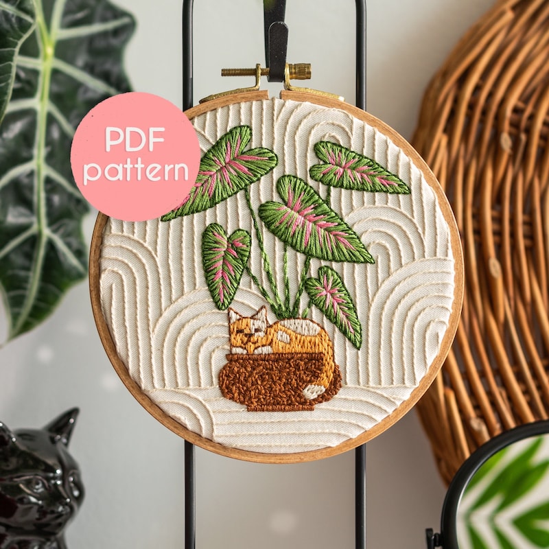 Cat Hand Embroidery - Etsy