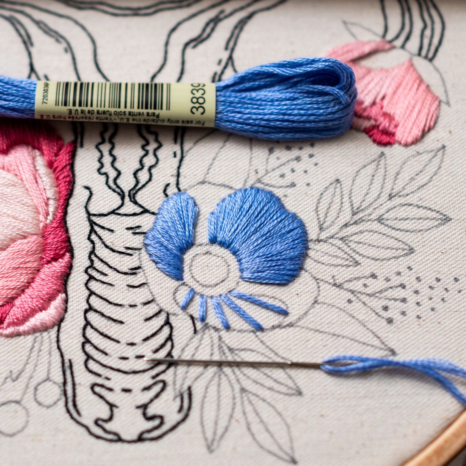 Hand Embroidery Pattern PDF - BLOOMING UTERUS, Human Anatomy ...