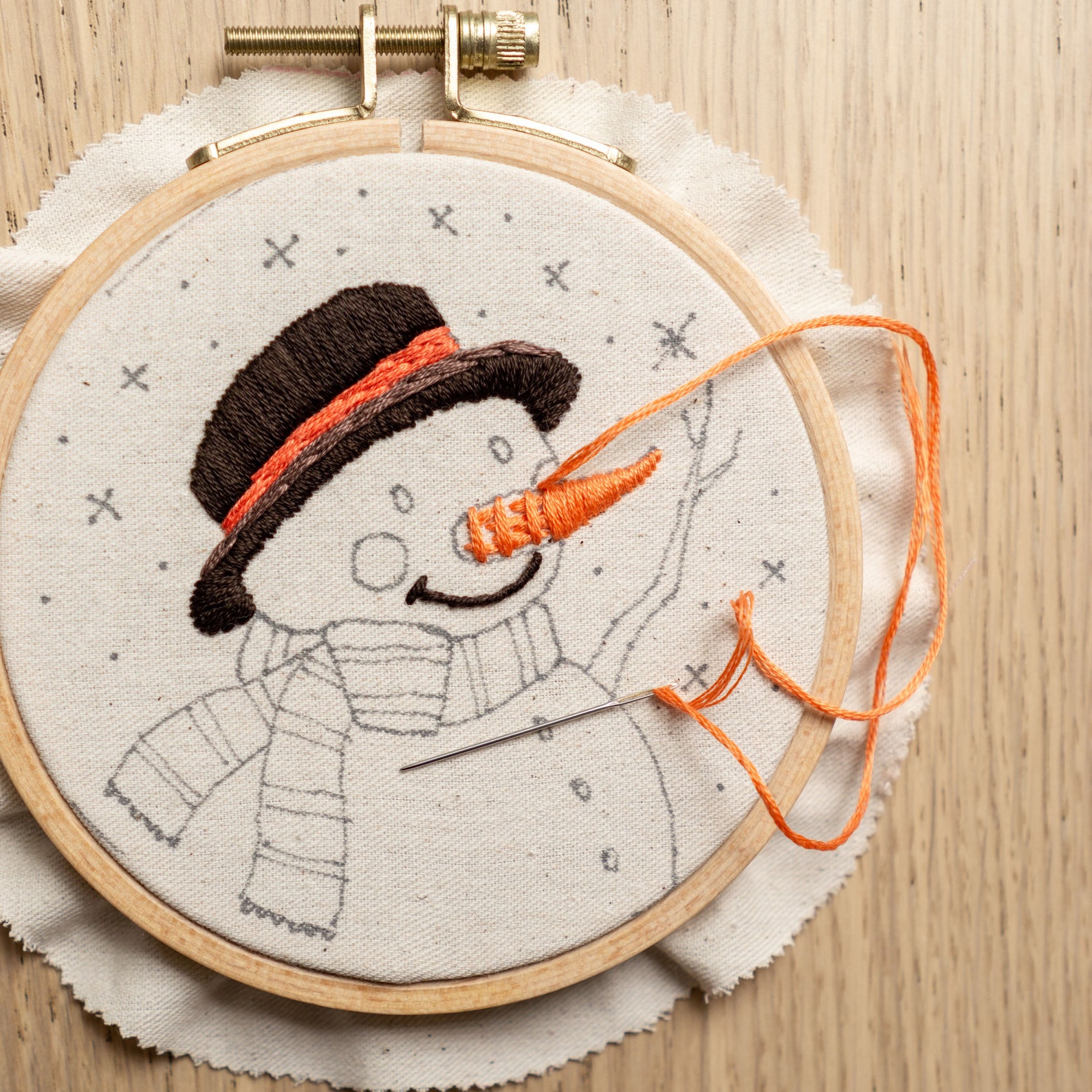 Embroidery Pattern the SNOWMAN Winter and Christmas PDF - Etsy