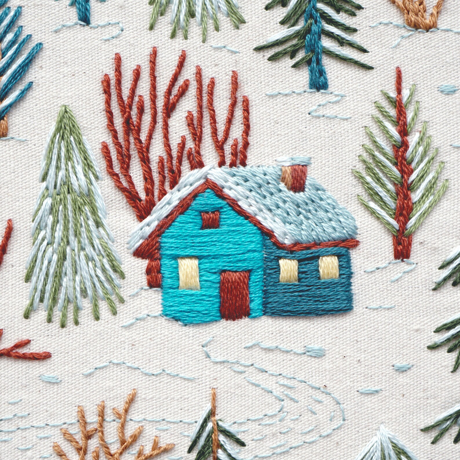 Hand Embroidery Patterns - Cozy Winter Bundle, Intermediate Embroidery ...