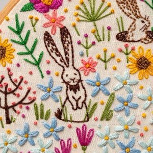 PDF Embroidery - Spring Bunnies Pattern, Beginner Embroidery With Video ...
