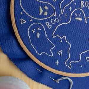 Hand Embroidery Pattern - HALLOWEEN GHOSTS With Step by Step Beginner Embroidery Tutorials - Etsy