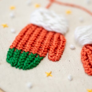Embroidery Pattern - COZY MITTENS, Winter and Christmas PDF Pattern ...
