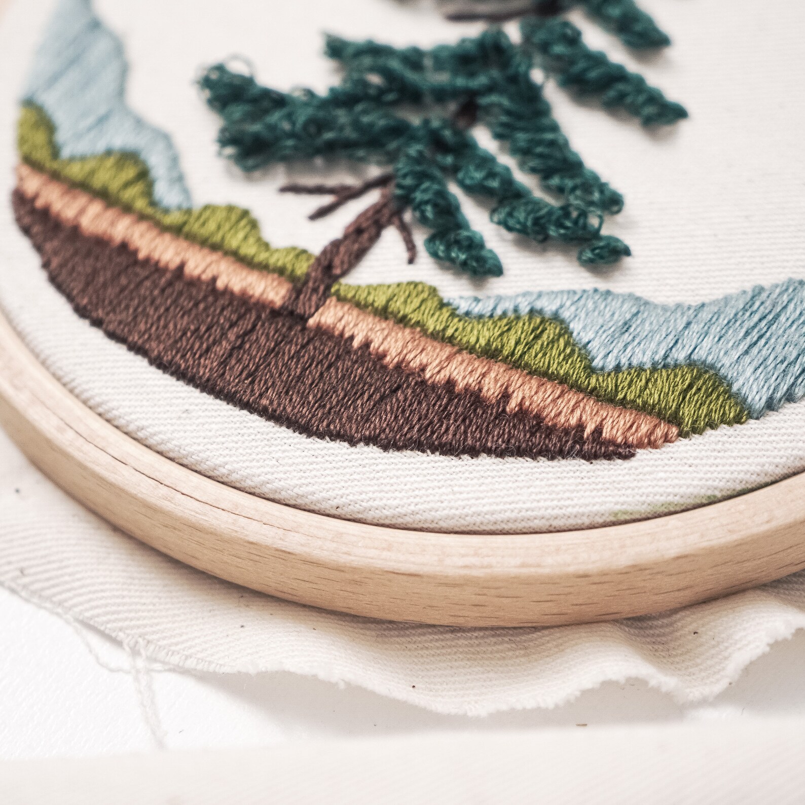 Hand Embroidery Pattern Pine Tree Embroidery Intermediate - Etsy