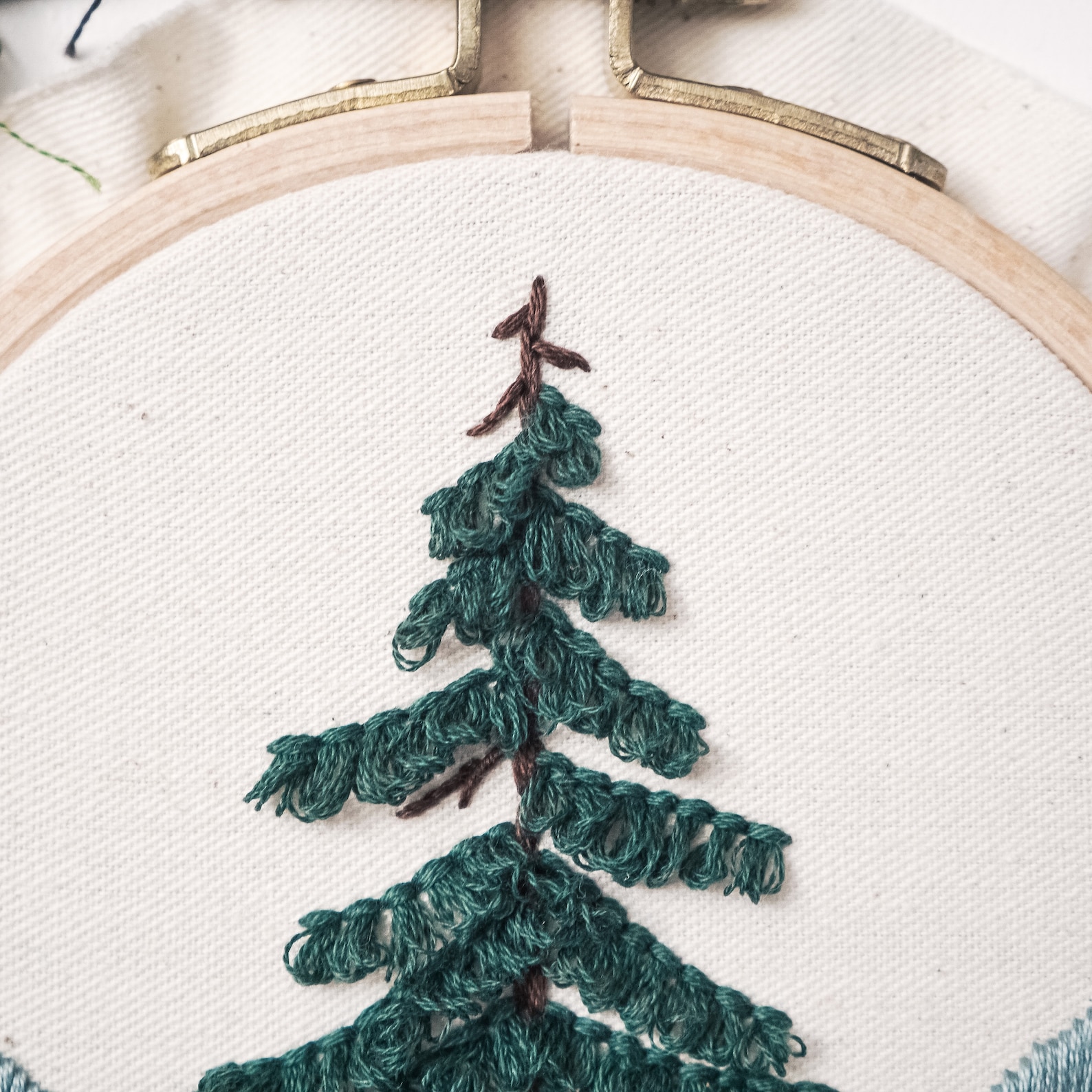 Hand Embroidery Pattern Pine Tree Embroidery Intermediate - Etsy