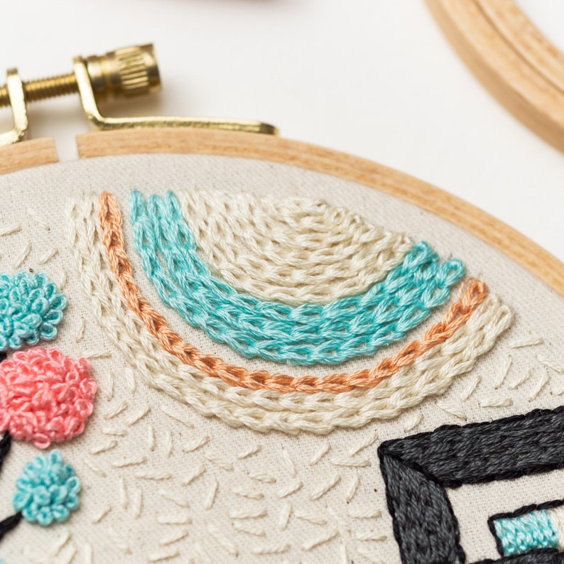 Embroidery Pattern PDF MODERN INTERIOR Hoop Art | Etsy