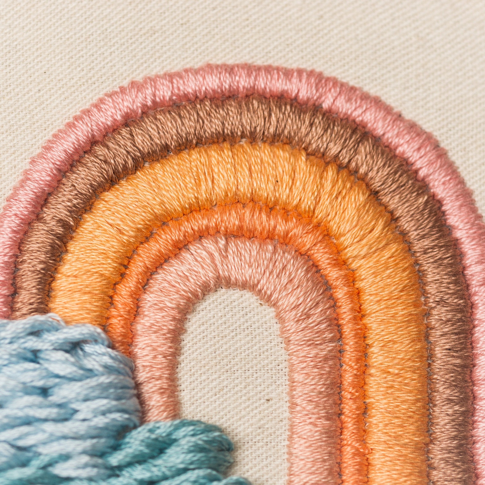 Hand Embroidery Pattern Rainbow Design DIY Beginner | Etsy