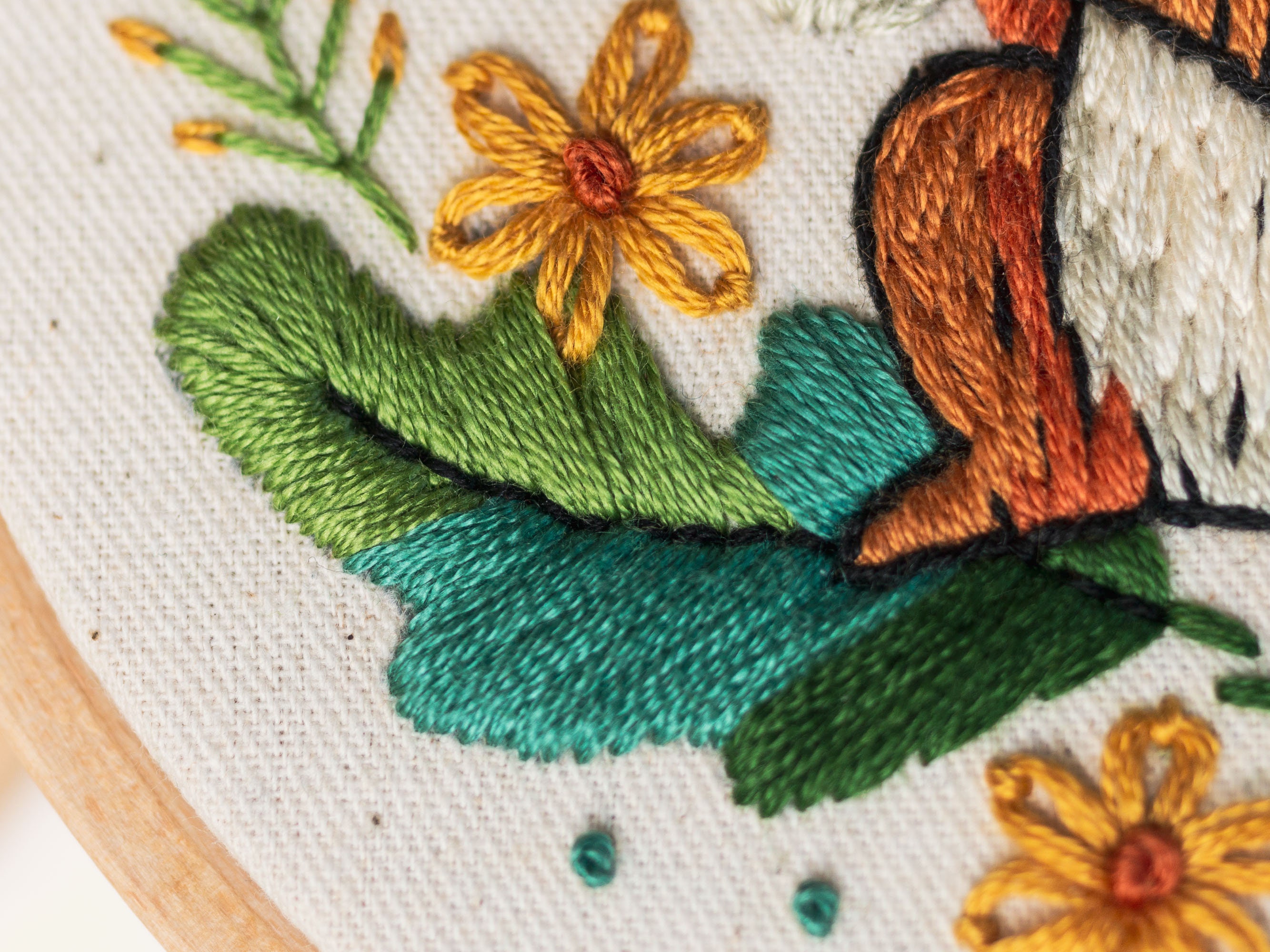 Hand Embroidery - SQUIRREL Pattern, Beginner Step by Step Video ...