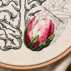 Hand Embroidery Pattern - BRAIN'S GARDEN, Anatomical Brain PDF ...