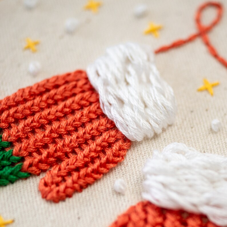 Embroidery Pattern - COZY MITTENS, Winter and Christmas PDF Pattern ...