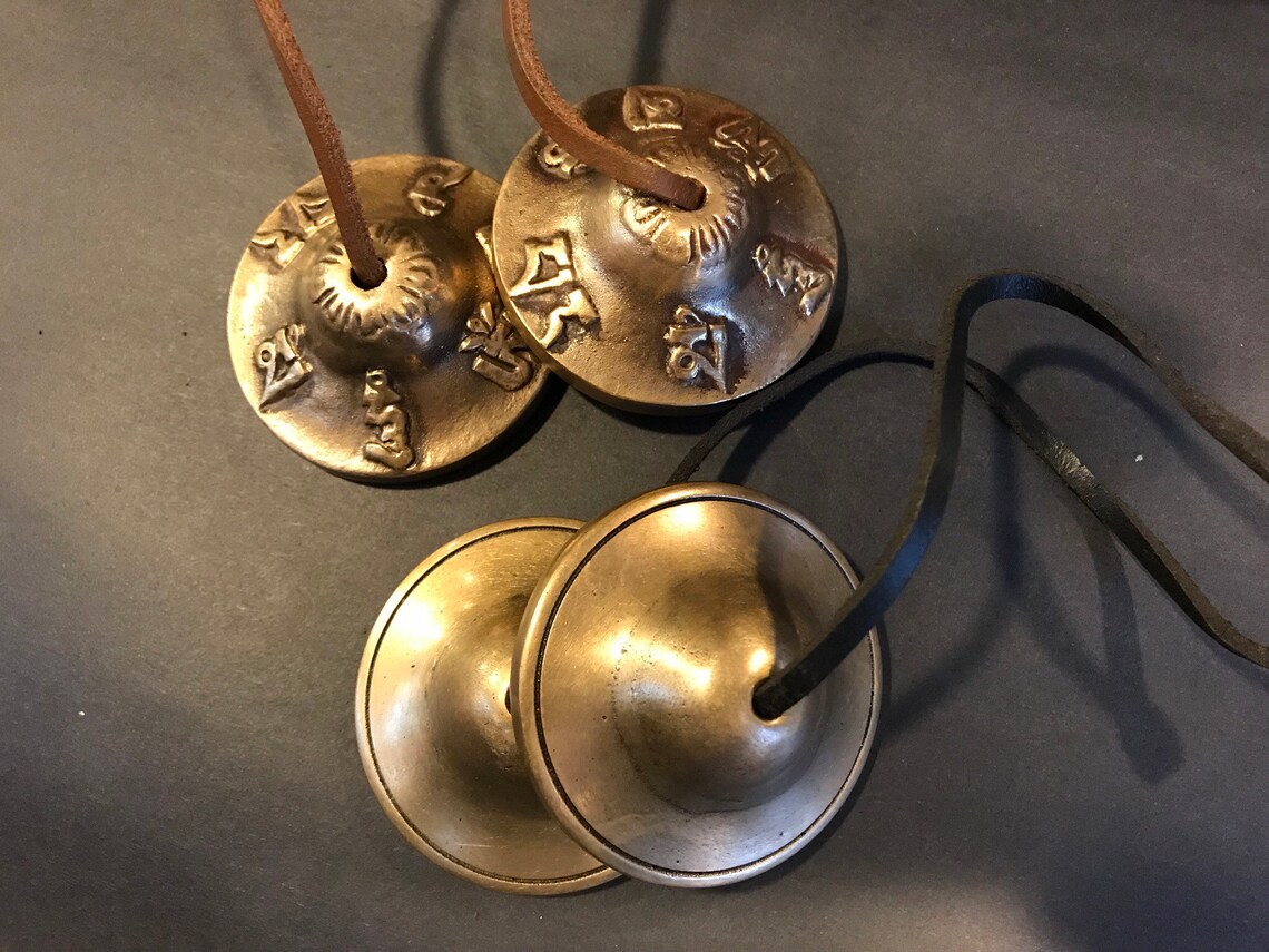 Chmbals Meditation Bell Buddhist Healing Bells Tibetan Etsy