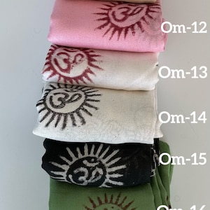 Super Soft Hand Woven Cotton With Block Printed Om Scarf/shawl ...