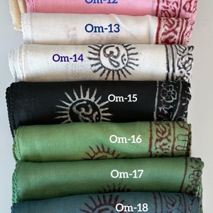 Super Soft Hand Woven Cotton With Block Printed Om Scarf/shawl ...