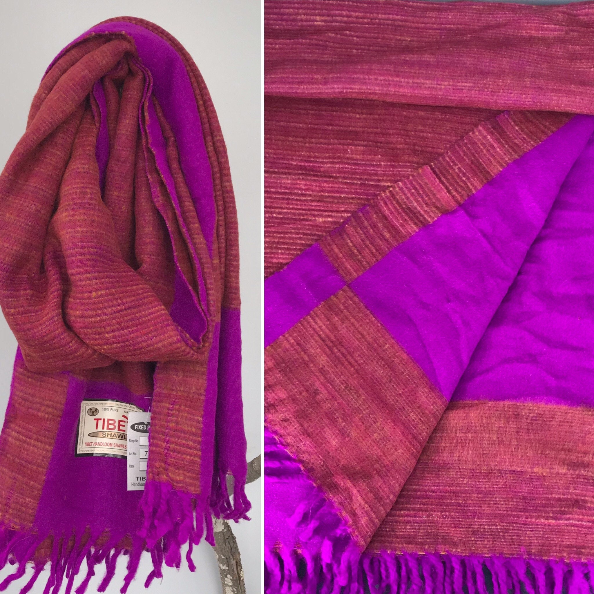 Handloom Tibet Yak Wool Shawl/blanket/winter Shawl/big Scarf - Etsy