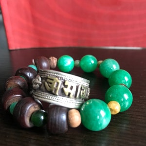 Om Mani Padme Hum BUDDHIST MANTRA RING .925 Silver, Boho Ring Mantra of ...