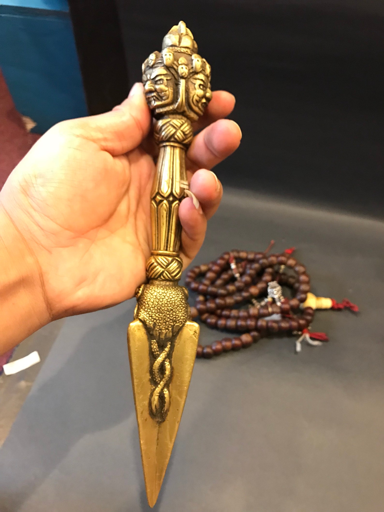 Solid Brass Vajra KilaPhurbaRitual Dagger Buddhist dagger | Etsy