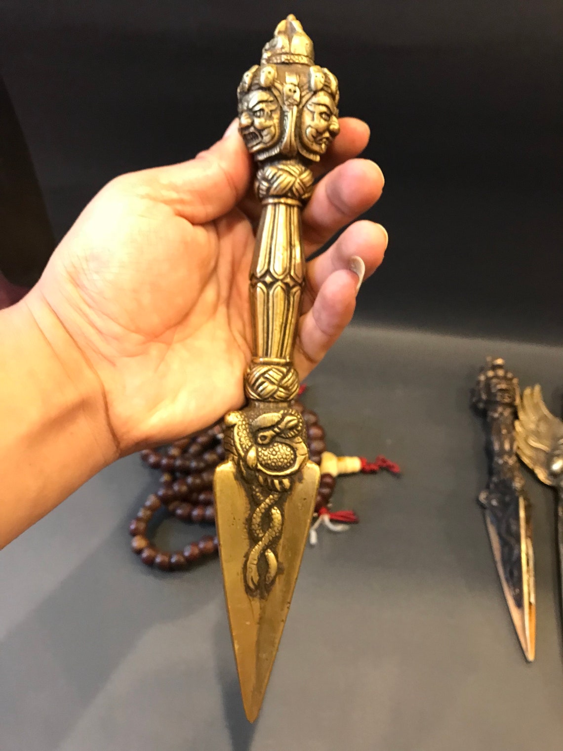 Solid Brass Vajra KilaPhurbaRitual Dagger Buddhist dagger | Etsy
