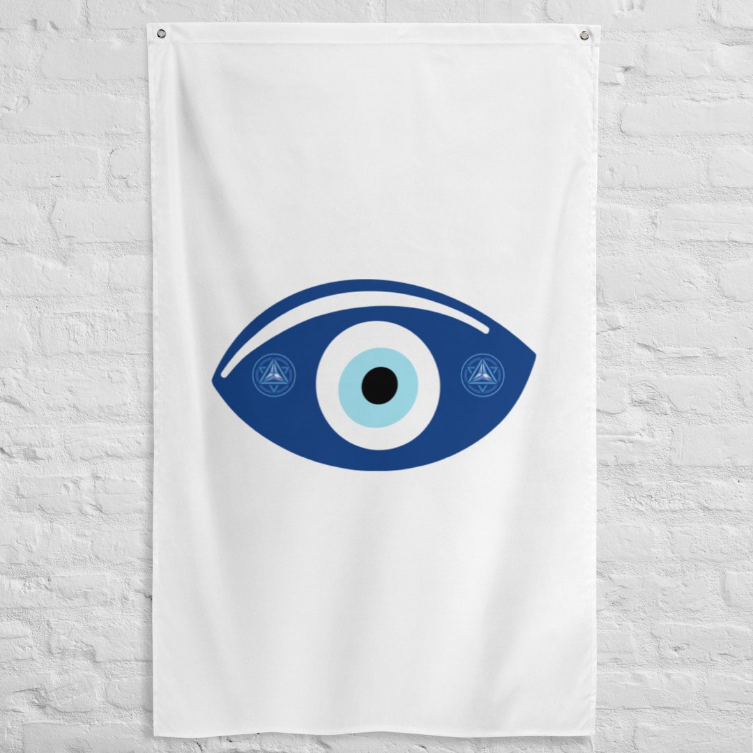 TL/GIC evil Eye Etheric Protection Flag white, Version 2 - Etsy